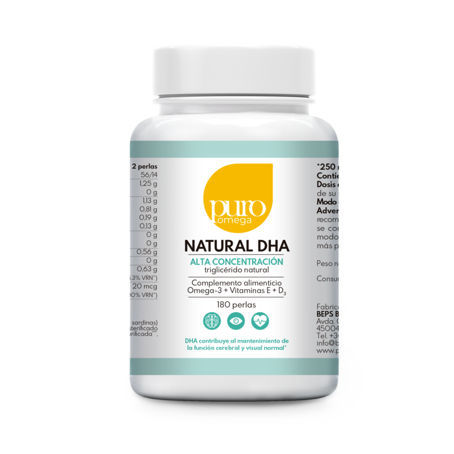 Natural DHA alta concentración - Omega 3 DHA y EPA