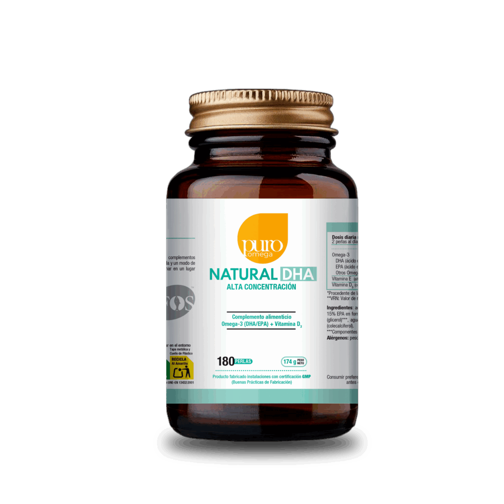 Natural DHA alta concentración - Omega 3 DHA y EPA